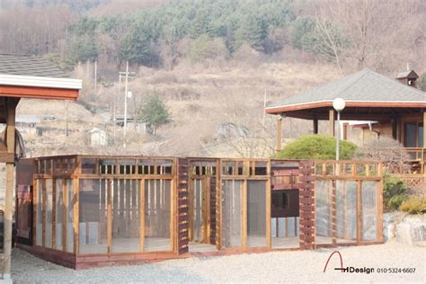 강원도 홍천 펜션 전원주택 초대형견사실외대형견사예쁜견사럭셔리애견하우스실외견집스테인레스 울타리예쁜 강아지집개집애견