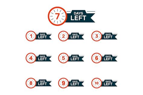 Premium Vector Days Left Vector Illustration