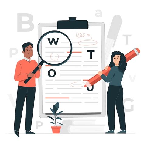 Free Vector Grammar Correction Concept Illustration