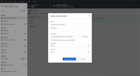 Create New Repository Doesnt Warn About Using An Existing Local