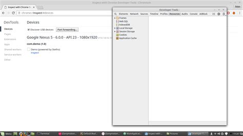 android default realm file is not display in the chrome browser