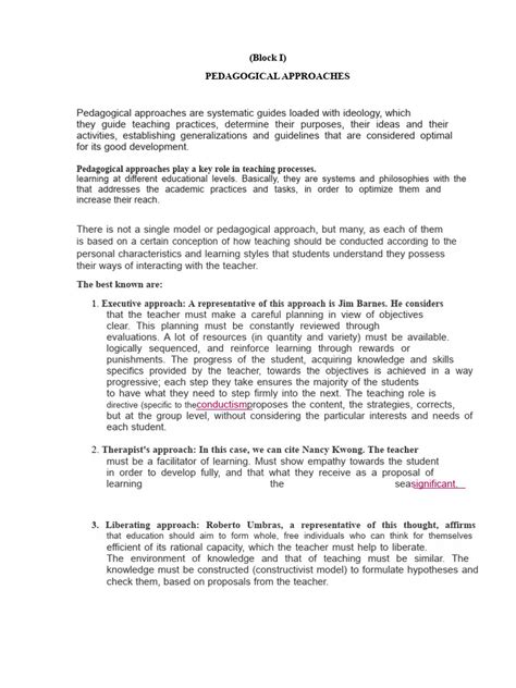 Pedagogical Approaches Pdf Constructivism Philosophy Of Education