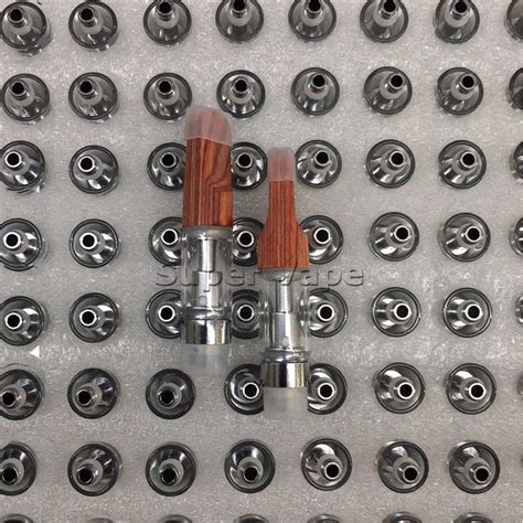 Wooden Tips Atomizers Th Ceramic Coil Wood Color Tips Vape Carts Ml Ml Empty Cartridges