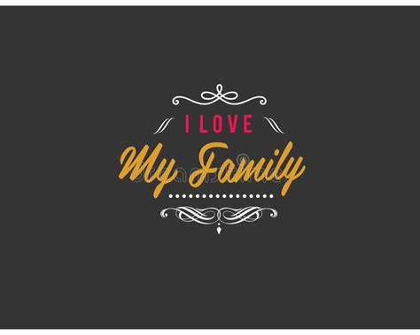 Ich Liebe Meine Familie Stock Abbildung Illustration Von Muttergesellschaft