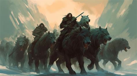 Premium Ai Image A Band Of Fierce Warriors Riding Into Battle On The