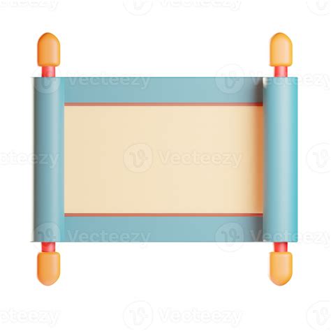 Chinese Scroll 3d Illustration 22660602 Png