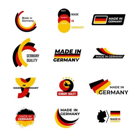 Premium Vector Set Of Made In Germany Logos Labels Stickers Pointer