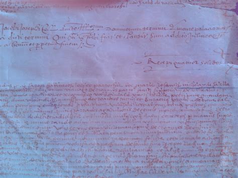 Manuscrito De Testamento A Favor De Bernat Amio Faron De Calella De