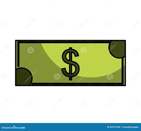 Bill Dollar Isolated Icon Stock Illustration Illustration Of Simple
