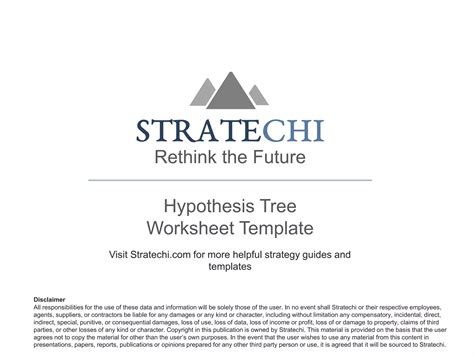 Stratechi Hypothesis Tree Worksheet Templatepptx
