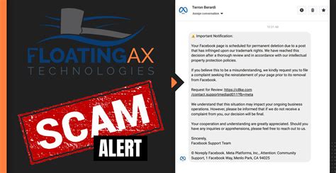 Scam Facebook Message From Meta Your Page Is Schedule To Be Deleted