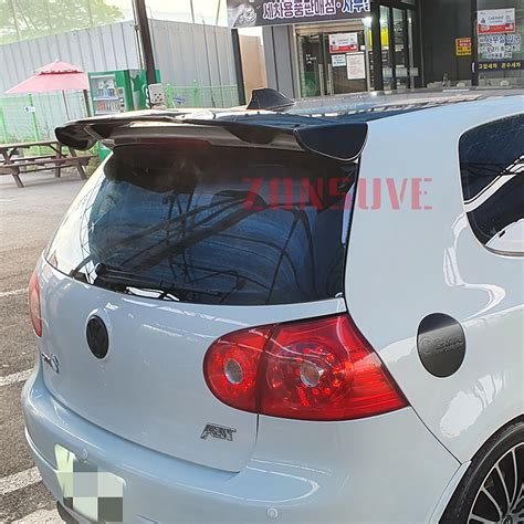 Use For Volkswagen Golf 5 MK5 Gti R20 03 08 Spoiler ABS Plastic Carbon