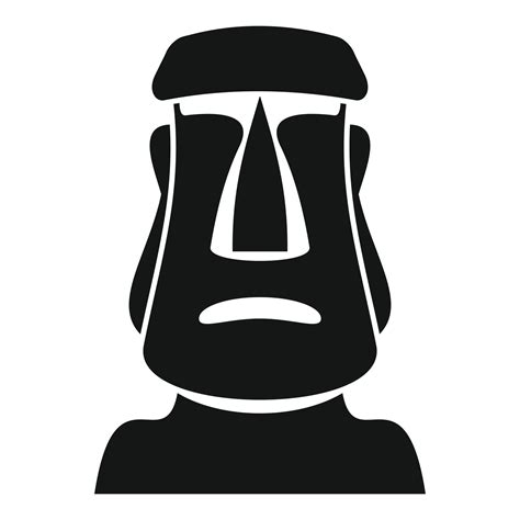 Travel Moai Head Icon Simple Style 14522244 Vector Art At Vecteezy