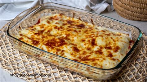 Canelones de carne y bechamel Y hoy qué comemos