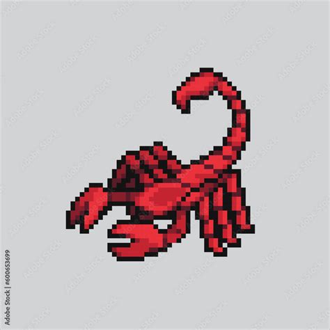 Pixel Art Scorpion Scorpion Insect Pixelated Design For Logo Web