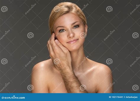 Sensual Beautiful Blonde Woman Stock Image Image Of Hand Body 102176441