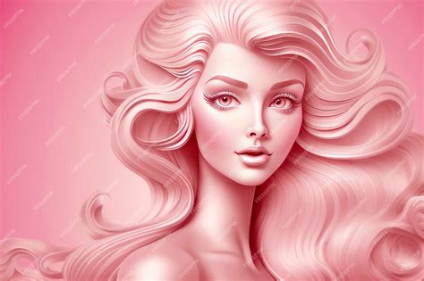 Premium Ai Image Barbie Light Pink Gradient Background