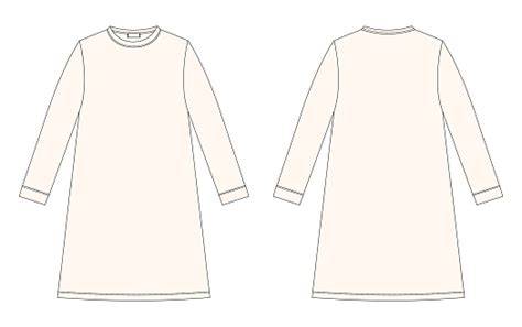 나이트 드레스 기술 스케치 어린이를위한 코튼 케미즈 우유 색깔 잠 옷 0명에 대한 스톡 벡터 아트 및 기타 이미지 0명