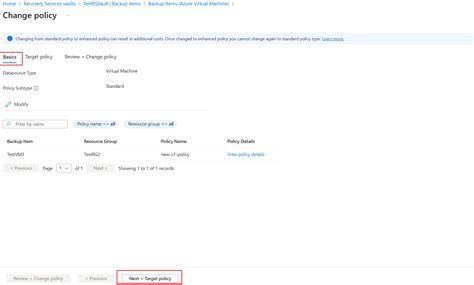 Vm バックアップを移動する Azure Backup の標準から拡張ポリシーへ Azure Backup Microsoft Learn