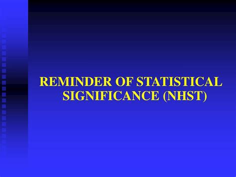 PPT Statistical And Practical Significance PowerPoint Presentation Free Download ID