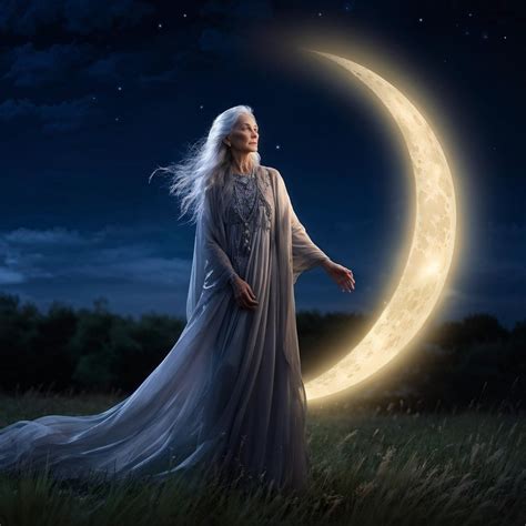 Download Ai Generated Woman Moon Royalty Free Stock Illustration