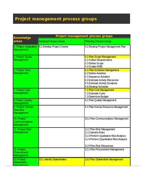 Excel Project Template Excel Documents Download