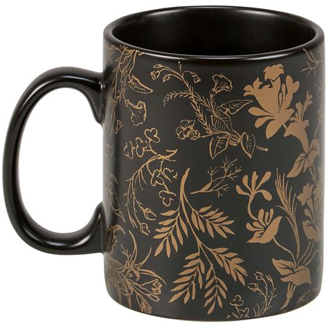 Gold Floral Mug Primitives By Kathy