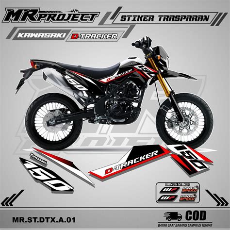 Jual Sticker Transparan D Tracker 150 Striping Stiker Motor D TRACKER