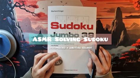 Asmr Solving Sudoku Whispering Writing Sounds Youtube