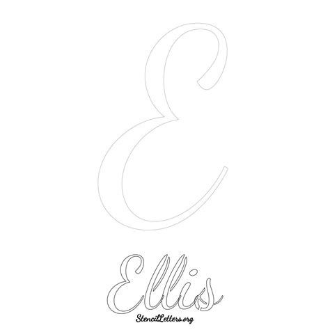 Ellis Free Printable Name Stencils With 6 Unique Typography Styles And
