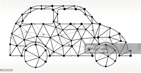 Car Triangle Node Black And White Pattern High Res Vector Graphic