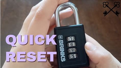 How To Reset Brinks 4 Number Switch Lock Combo Tutorial Lock Reset