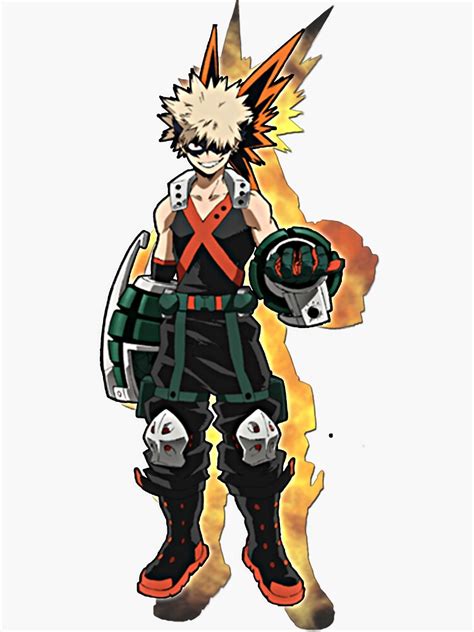 Hero Of Fire And Explosion Bakugo Sticker For Sale By Nikolap99