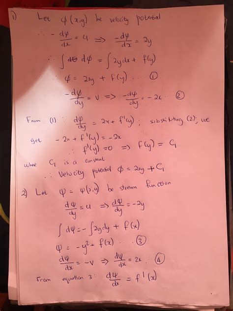 Solved The X And Y Components Of Fluid Velocity In A Two Dimensional