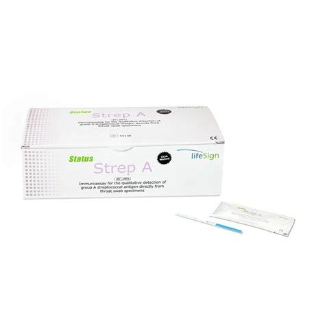 Lifesign Strep A Strips Test Strep A Strip Status Clia Waived Box 30 Test