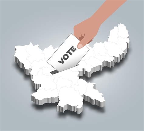 인도 자르칸드 주에 대한 자르칸드 선거 캐스팅 투표 프리미엄 벡터