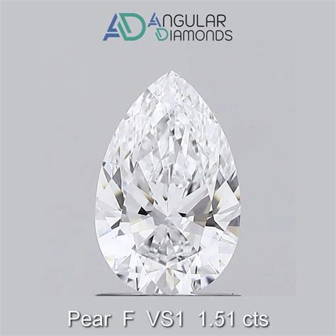 Pear F VS Carat IGI CVD HPHT Lab Grown Created Diamonds Size X X MM
