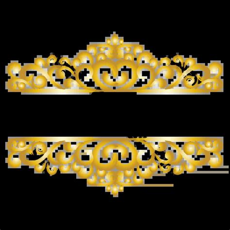 Vector Vintage Elegant Royal Title Border Or Text Frame Ornament