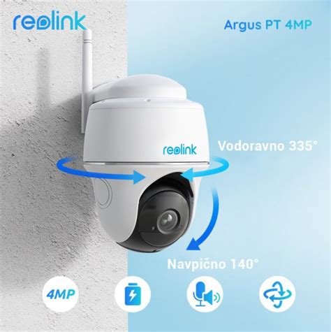 Reolink Argus Mp Pt Wifi Vrtljiva Kamera Na Baterijo B