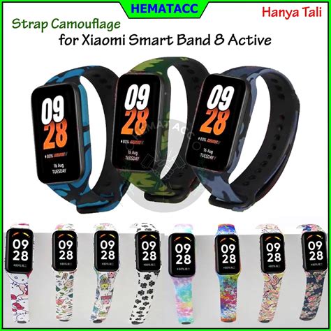 Jual Strap Mi Band Active Motif Army Kamuflase Tali Jam Xiaomi Smart Band Active Hematacc