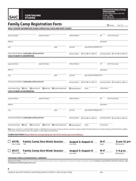 Fillable Online SUMMER CAMP APPLICATION Circle V Ranch Camp Fax Email