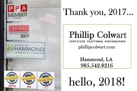 Phillip Colwart M Photog Cr Cpp On Linkedin Thank You 2017 Hello 2018 Thank You For