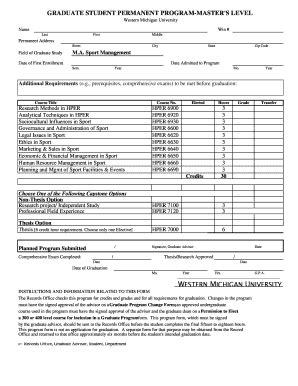 Fillable Online Wmich Program New Xls Wmich Fax Email Print PdfFiller
