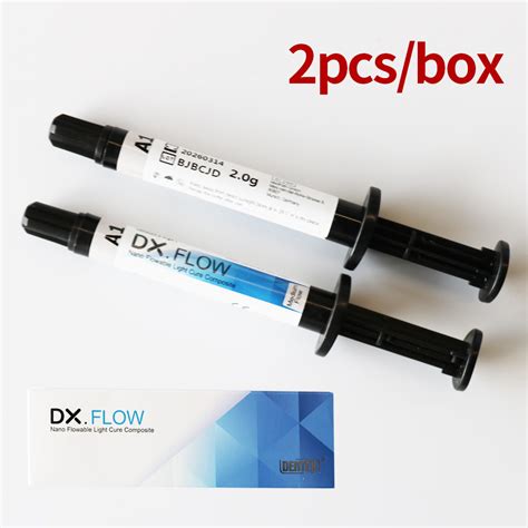 2pcs Dx Composite Flowable Resin（medium Flow）2g Pcs Orthodontic Dental