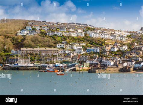 Looking Across The Fowey River To The Historic Port Of Polruan With Its Mix Of Traditional