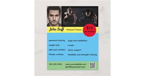 Editable Personal Trainer Flyer Zazzle