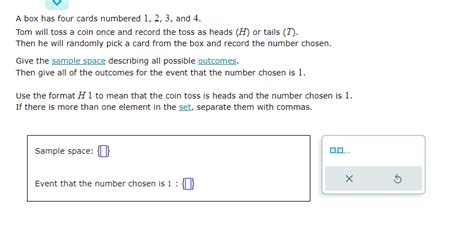 Solved A Box Has Four Cards Numbered And Tom Will Chegg