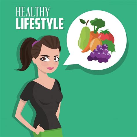 Diseño De Estilo De Vida Saludable Vector Premium