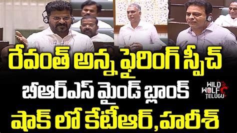 Cm Revanth Reddy Powerful Speech In Assembly Ktr And Harish Rao Kcr