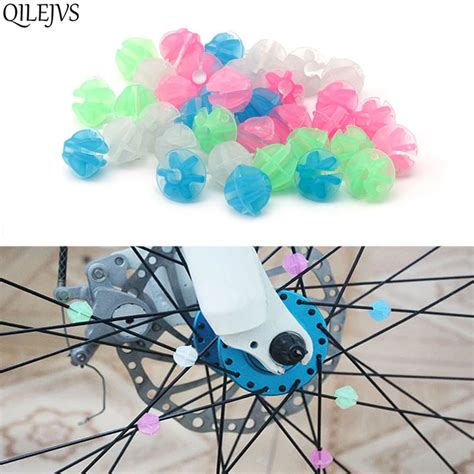 Qilejvs Colorful Plastic Cycle Bike Wheel Spoke Clip Luminous Beads